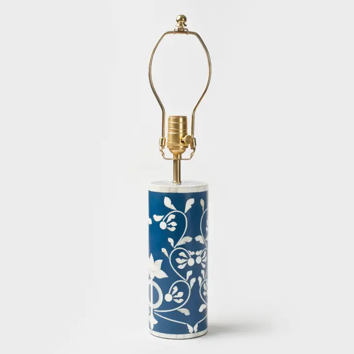 Floral Vines Table Lamp - Navy | Archambault Interiors
